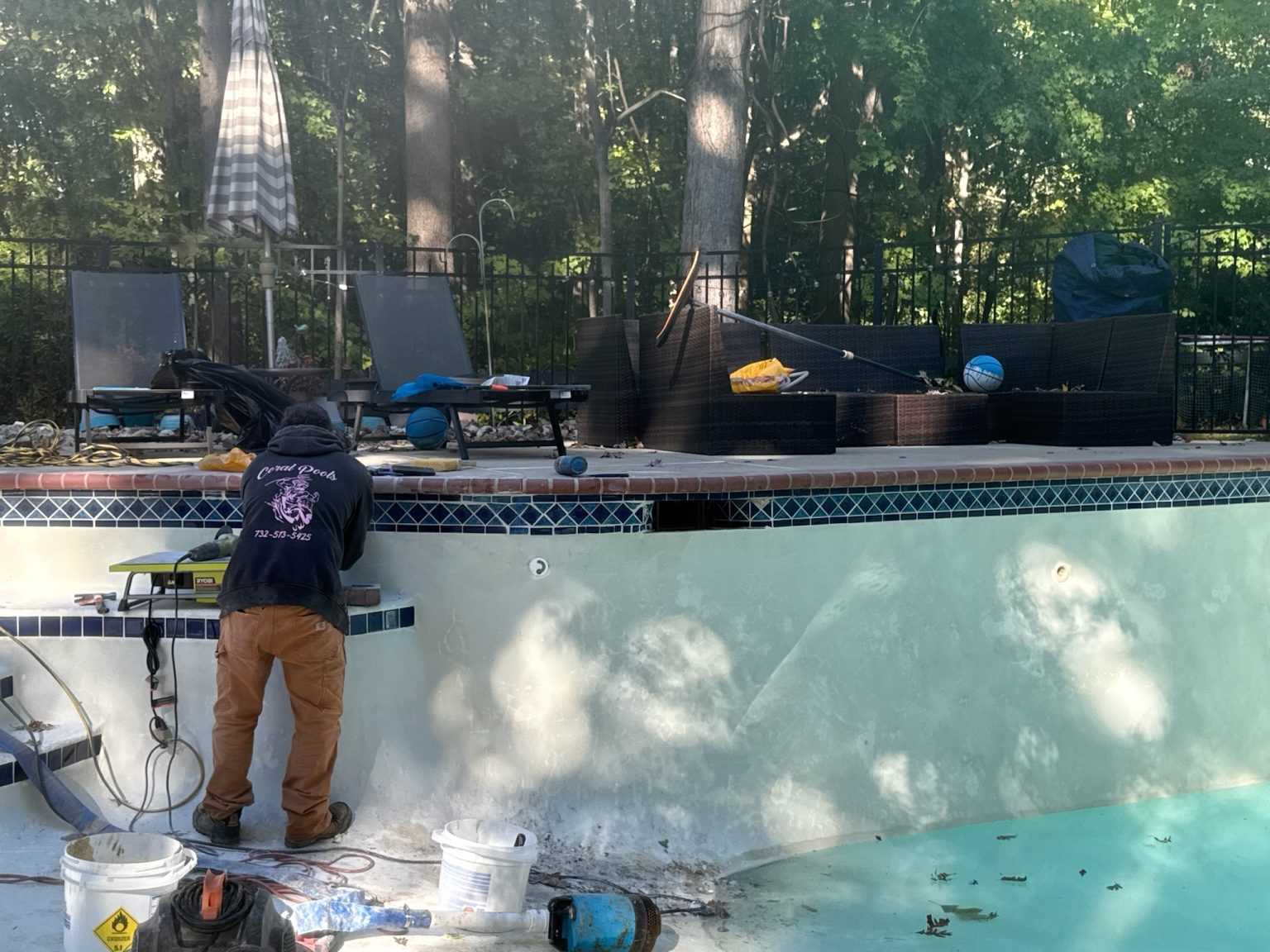 Pool waterproofing in Old Bridge | Coral Pools NJ : Pool Repair ...